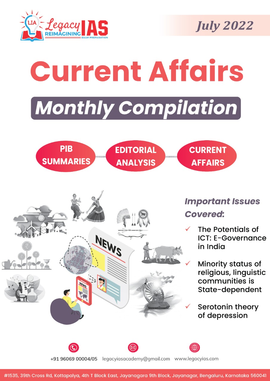 July 2022 Current Affairs Monthly Compilation | Legacy IAS Academy
