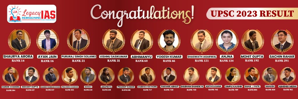 UPSC Results – Legacy IAS Achievers & Success Stories