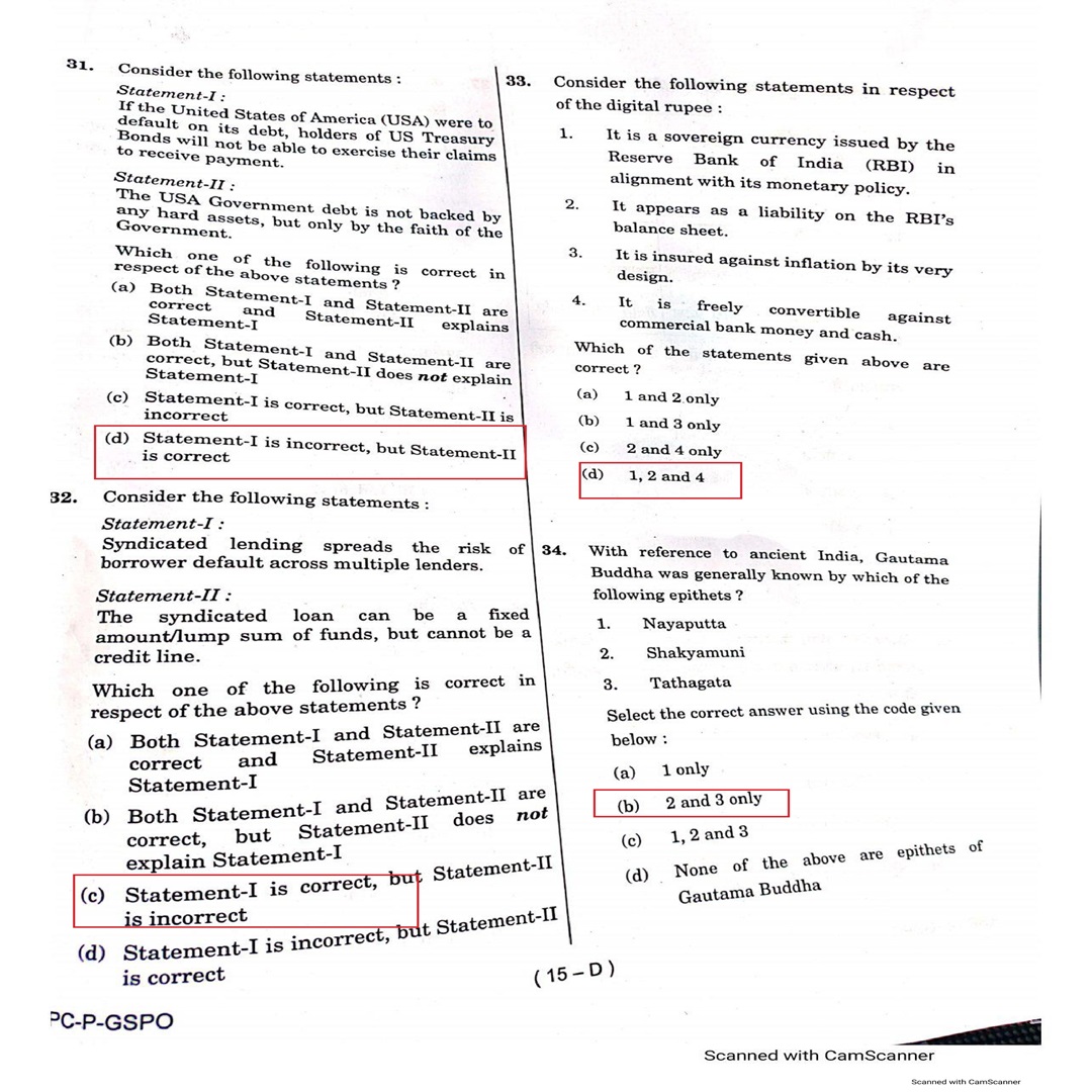 UPSC Prelims 2024 Answer Key for GS Paper 1 | LIA