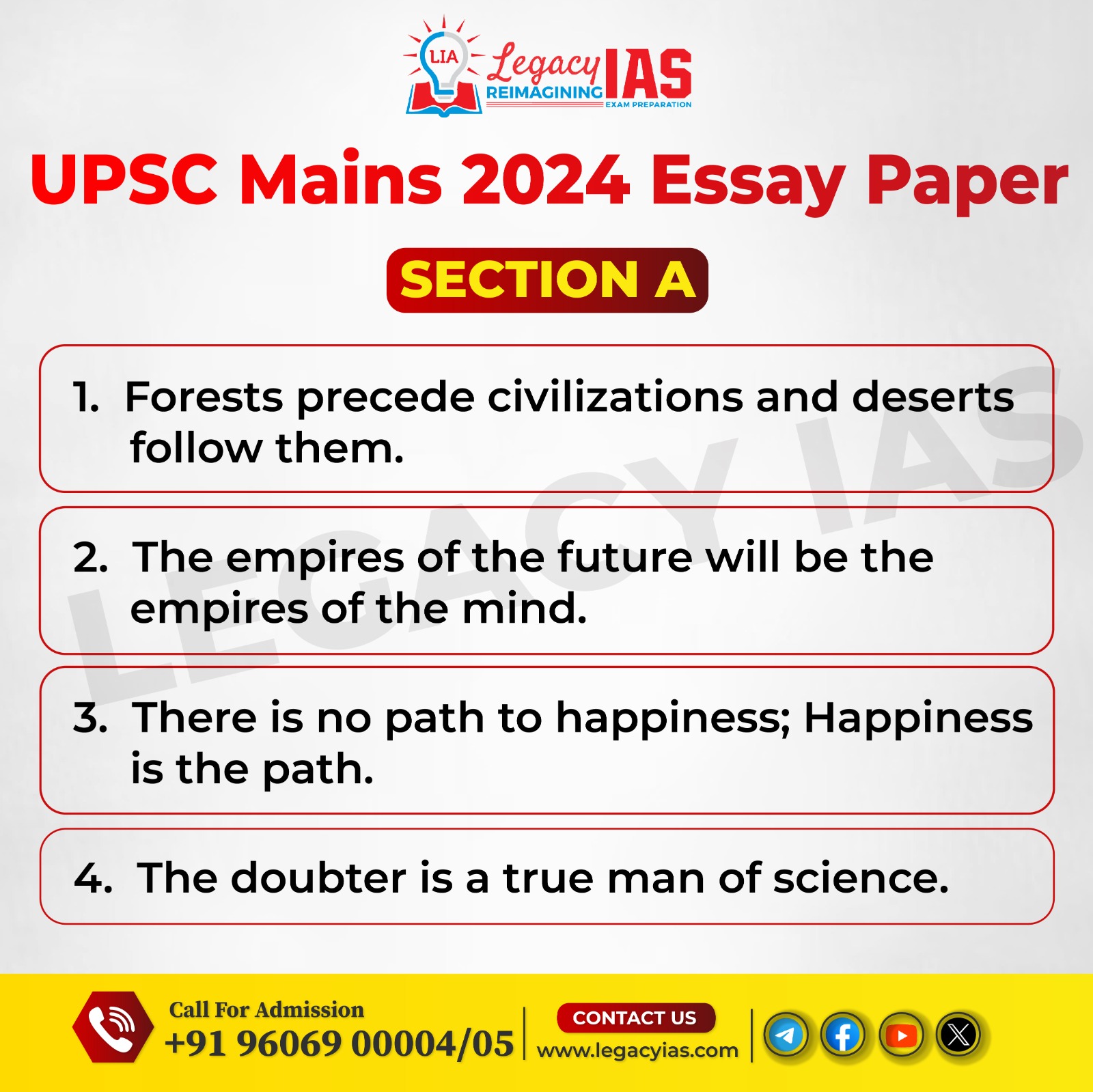 Upsc Cse Mains Essay Question Paper Written 2024