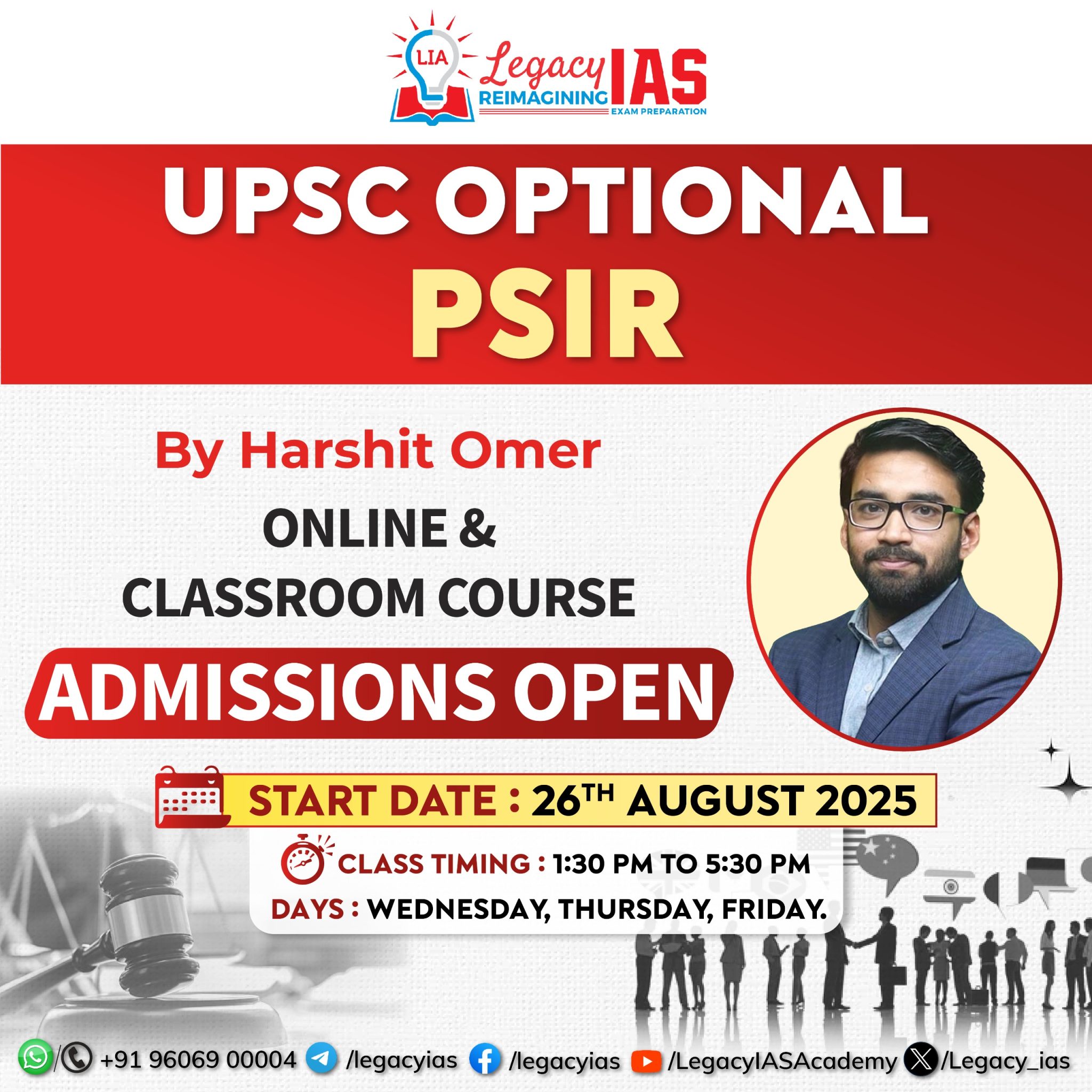 UPSC PSIR Optional Coaching in Bangalore | Legacy IAS